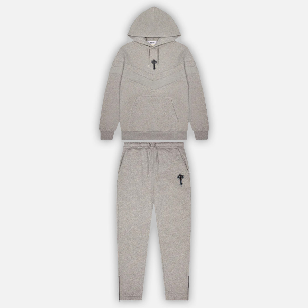 Trapstar V Stripe Hooded Tracksuit - Grey