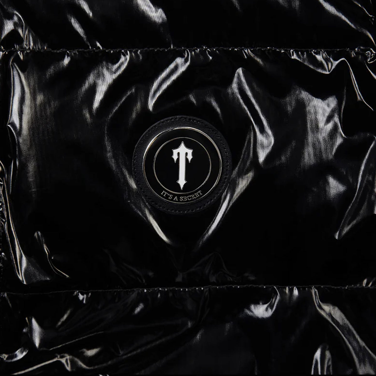 Trapstar Irongate Arch Detachable Hooded Puffer Jacket - Shiny Black